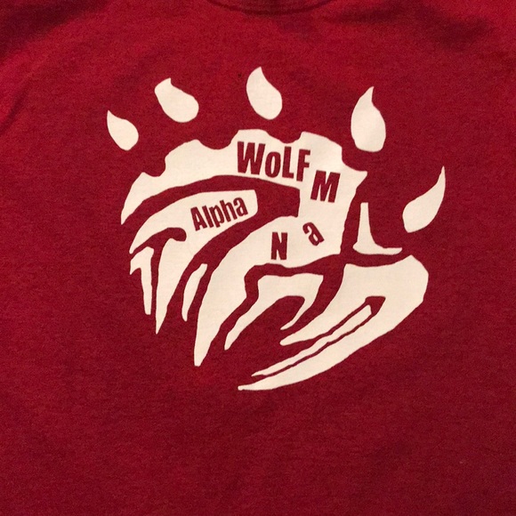Alpha Wolfman | Shirts | Heather Red Alpha Wolfman T Shirt | Poshmark